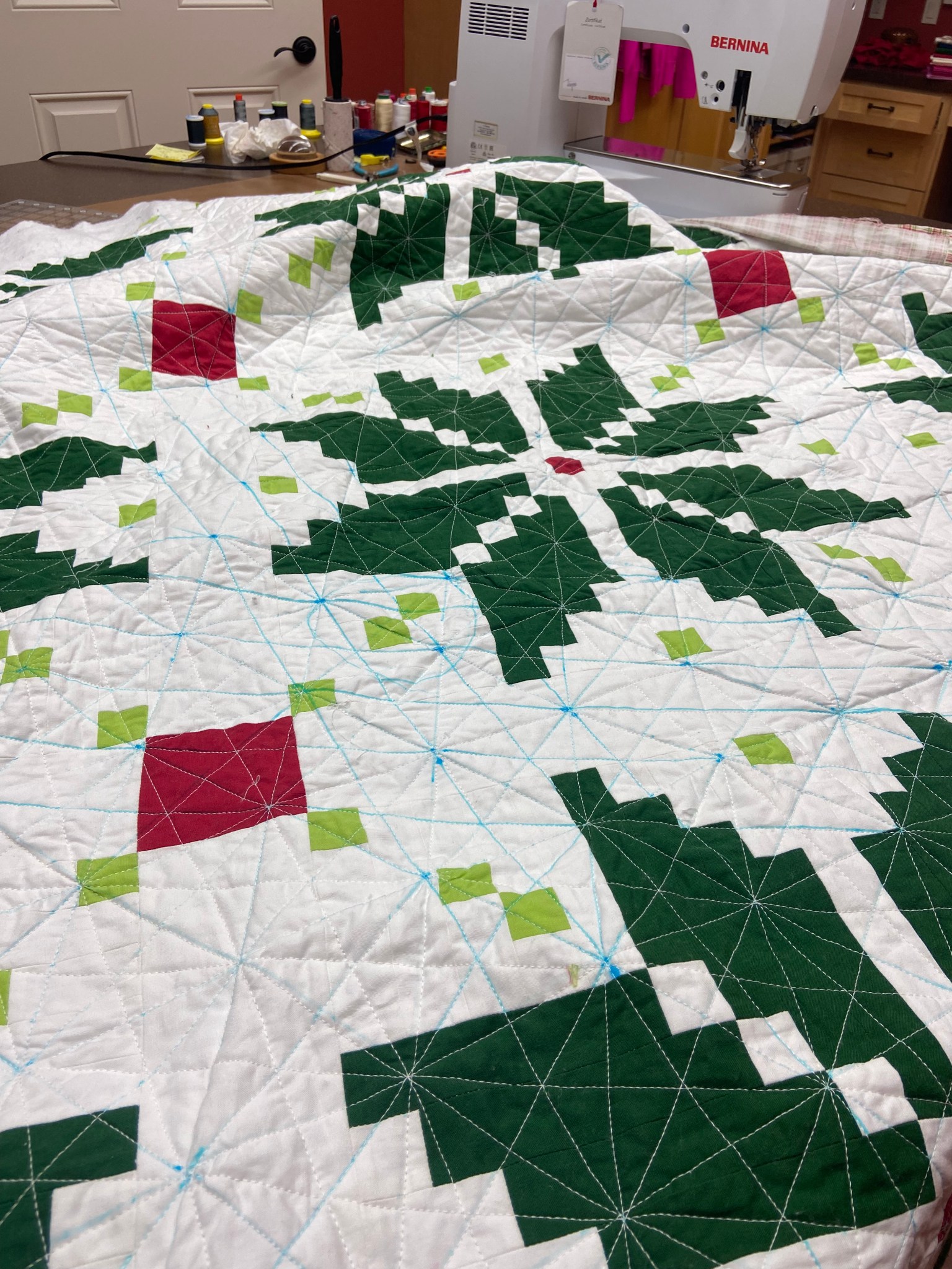 Knitted Star Christmas Quilt x3 | Sewfrench
